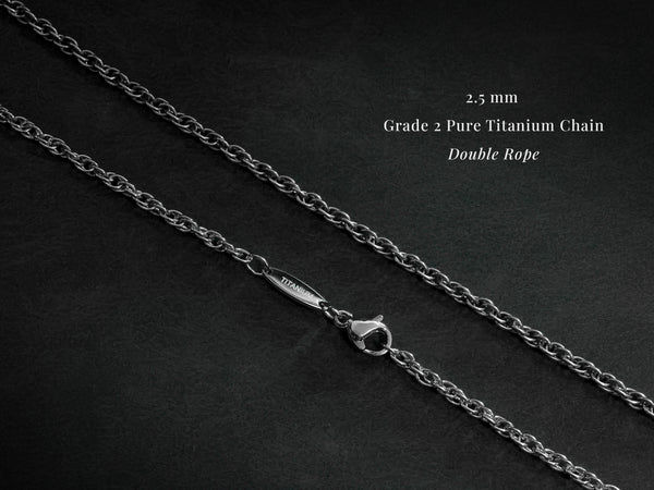 TITANIUM 2.5mm Double Rope Chain - Maven Metals