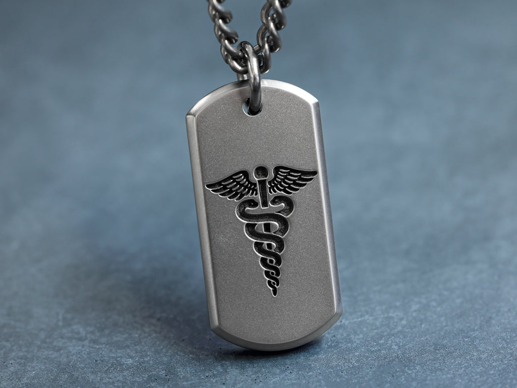 TITANIUM Small Medical ID Necklace - Waterproof Medical Alert - Maven ...