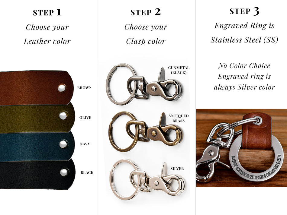 Custom Made Gifts | Engraved Leather Key Chains | Maven Metals