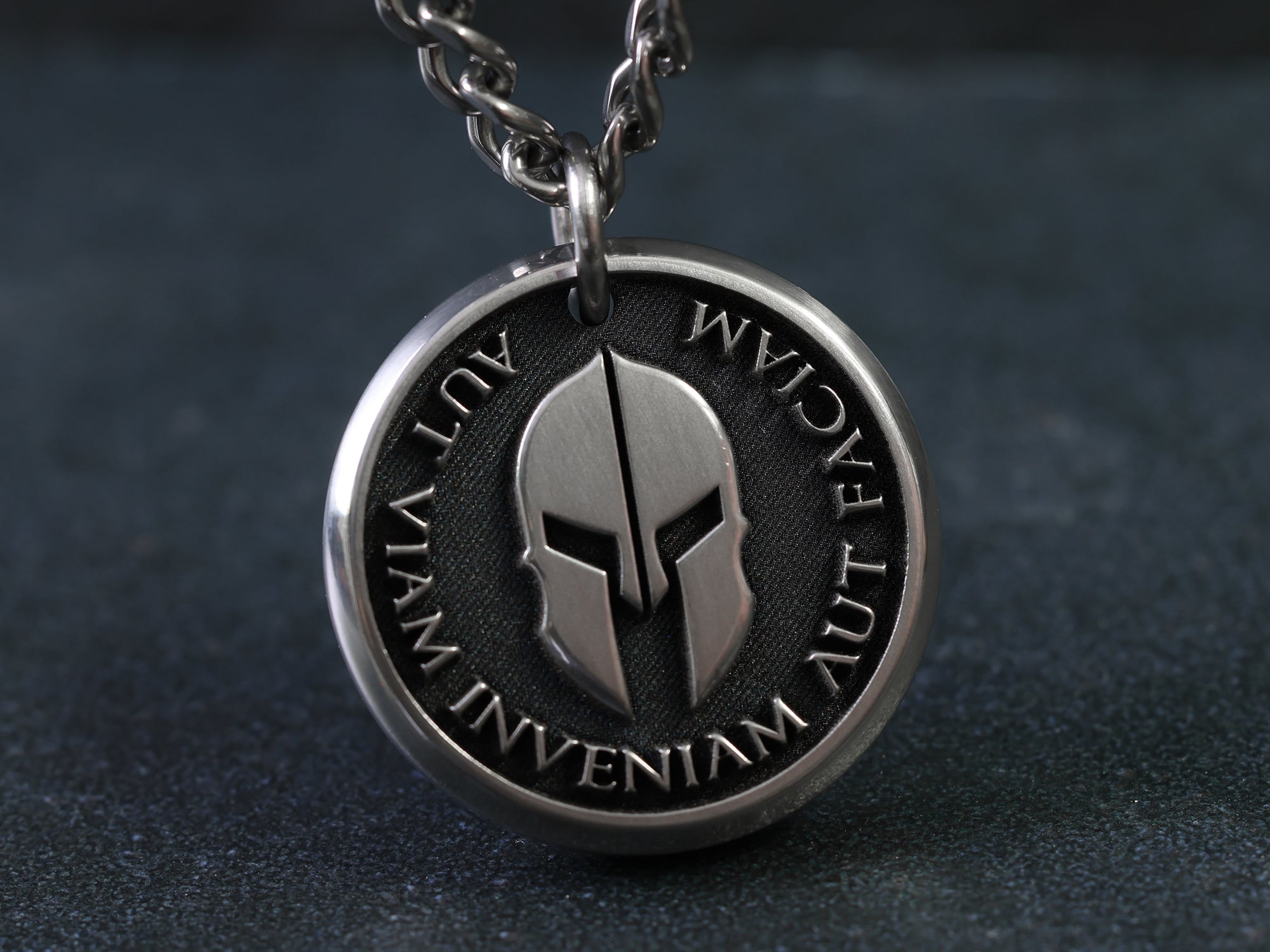 TITANIUM Custom Spartan Necklace - Mens 3D Necklaces - Maven Metals