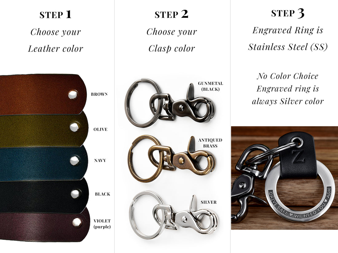 Custom Made Gifts | Engraved Leather Key Chains | Maven Metals