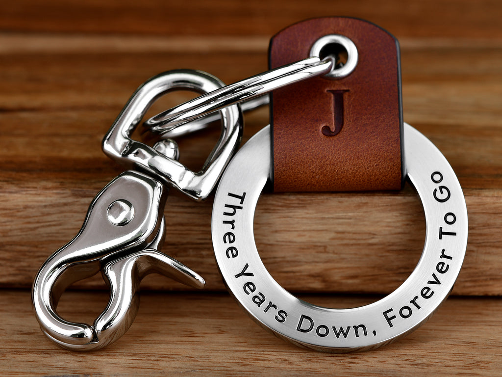 Maven Metals | Leather Stamped | Custom Engraved Keychain