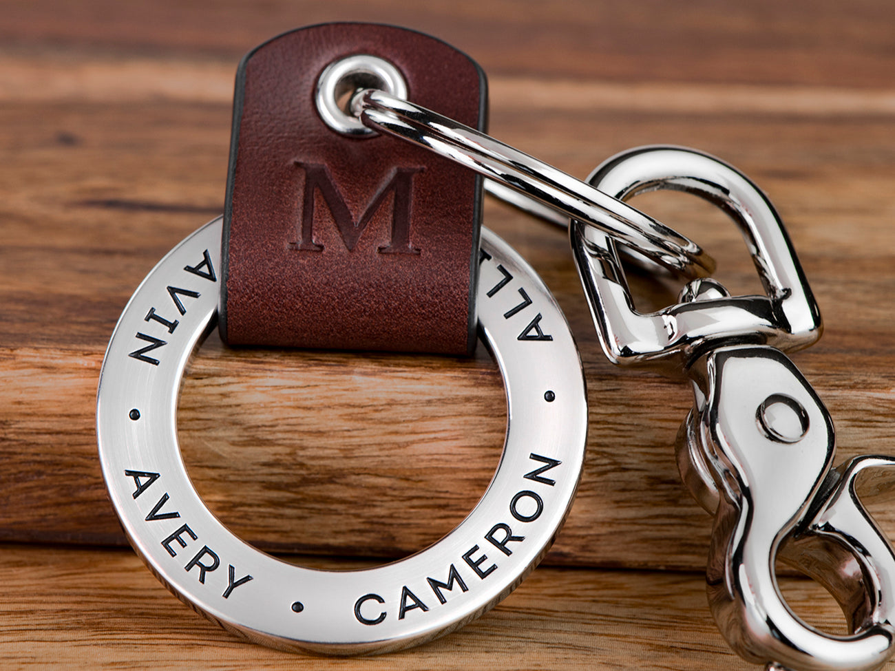 Custom Made Gifts | Engraved Leather Key Chains | Maven Metals