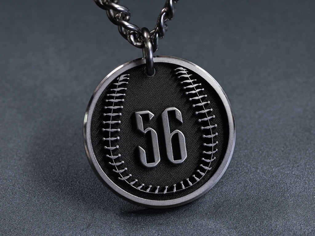 TITANIUM Custom Baseball Number Necklace – Maven Metals