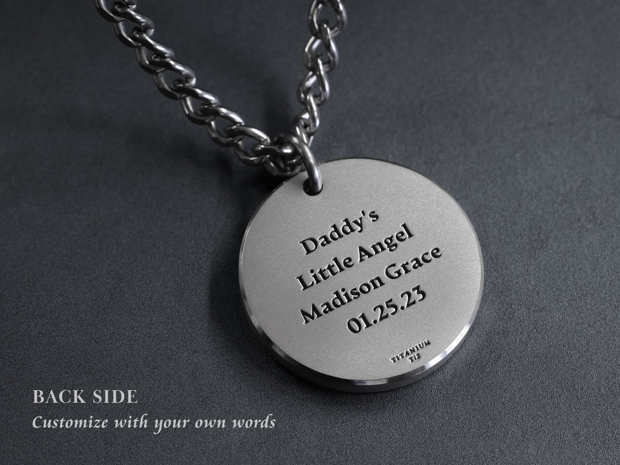 Real Handprint 3D Necklace - Titanium Jewelry - Maven Metals